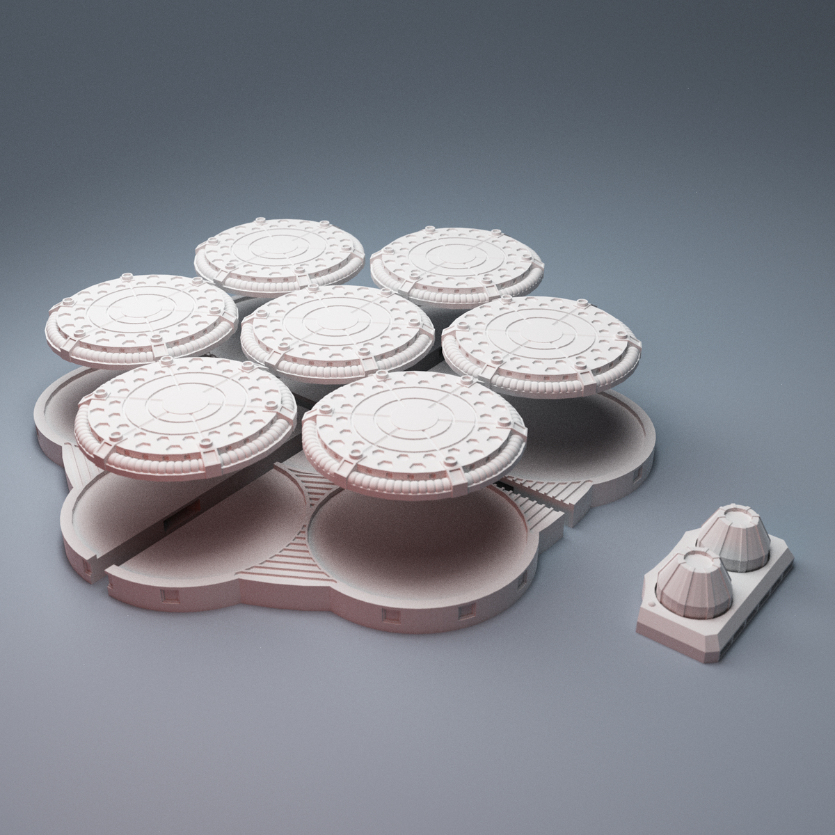 Sci-fi 3D Printable Transmat Array 28mm scifi tabletop wargaming ...