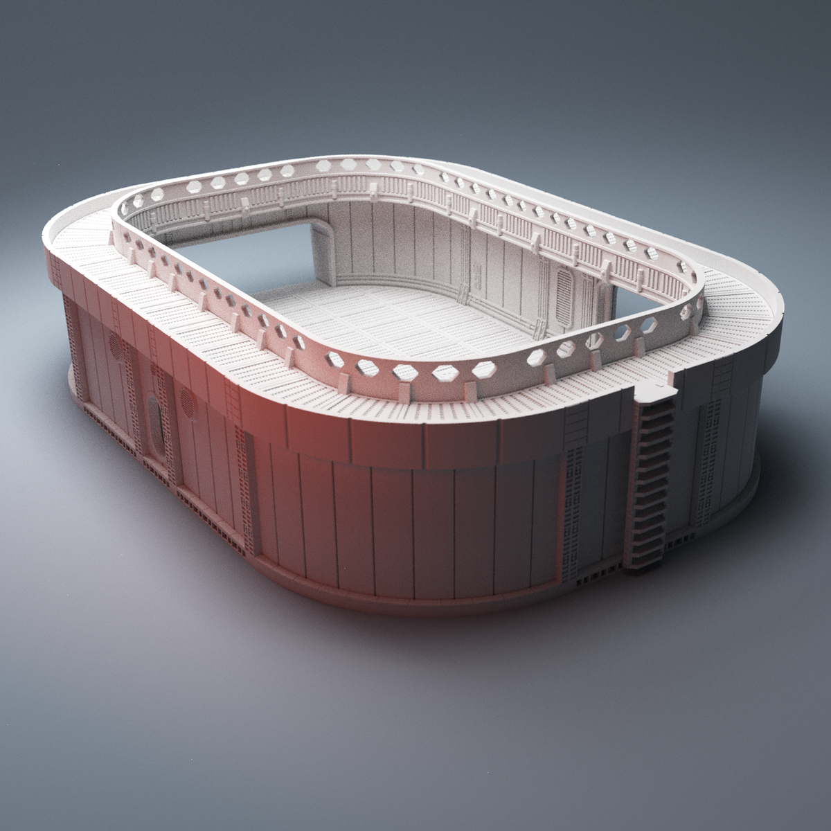 MidRim City 3D Printable Docking Bay for 28mm - 34mm tabletop wargames ...