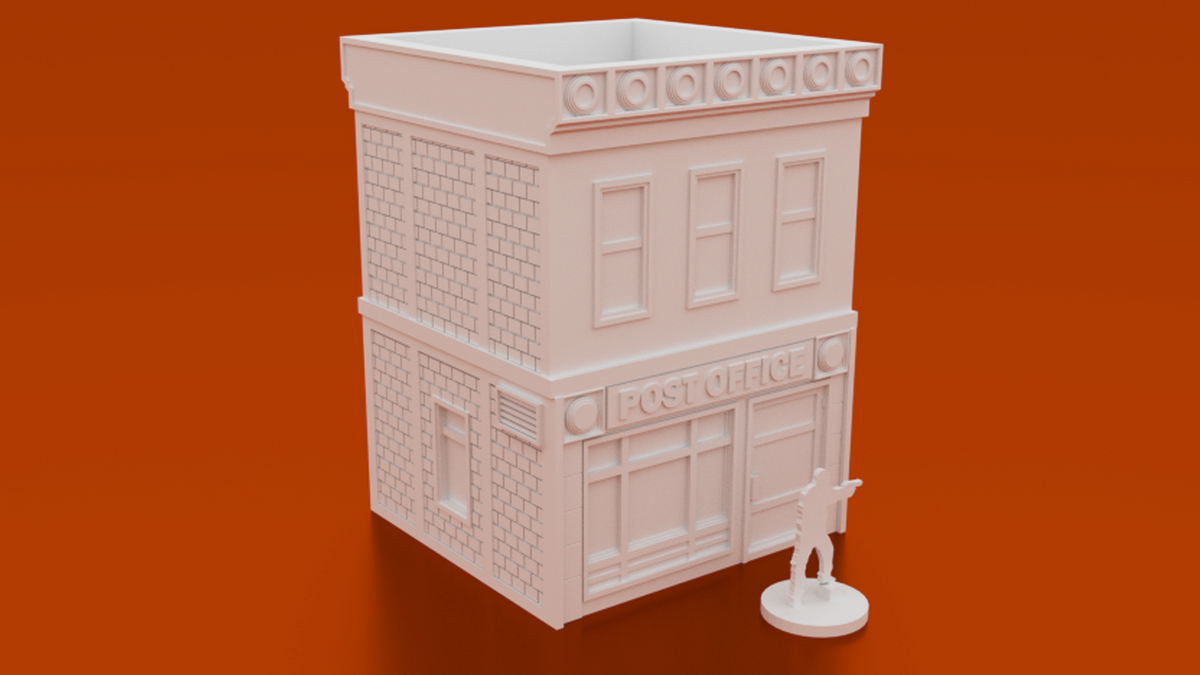 Urban Post Office 3D printable 28mm terrain – Corvus Games Terrain