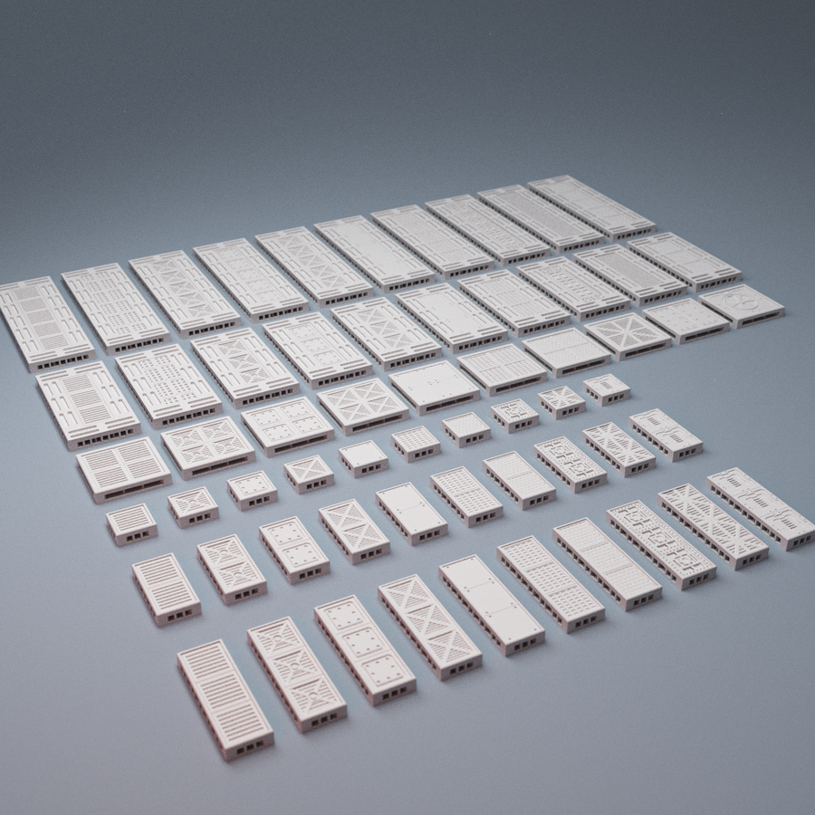 3D printable Scifi Modular Floor Tiles Addons 28mm wargaming terrain ...