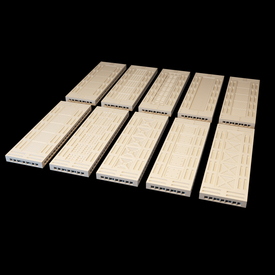 3D printable Scifi Modular Floor Tiles Addons 28mm wargaming terrain ...