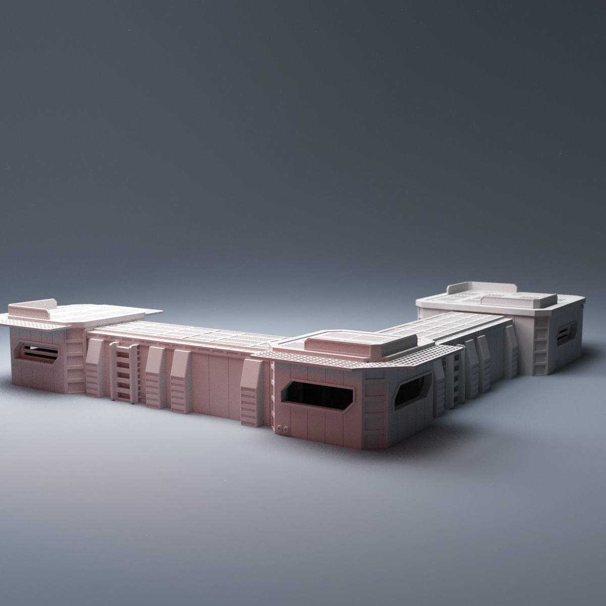 Command Buildings 3D Printable 28mm - 32mm sci-fi terrain – Corvus ...