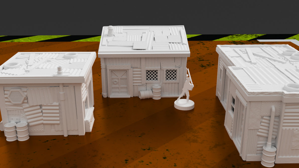 Shanty Town Pack 3D printable wargaming terrain – Corvus Games Terrain