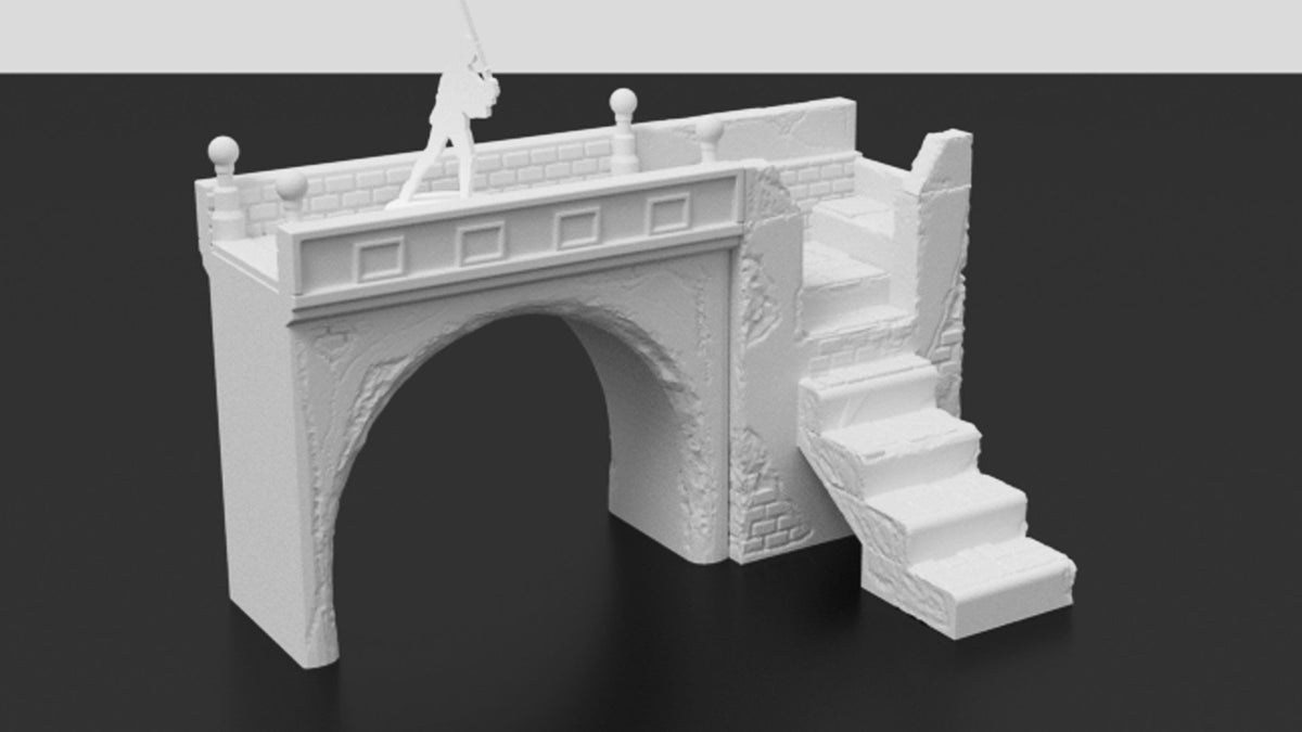 Pilgrim City Archway & Steps 3D printable – Corvus Games Terrain